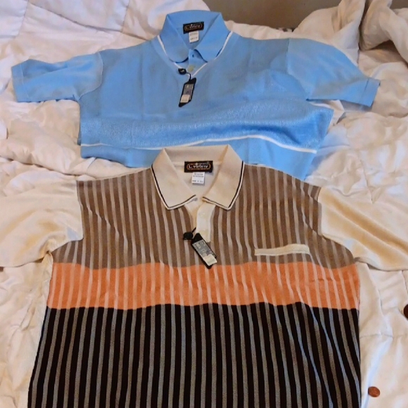 L.virany | Shirts | Italian Made Mens Retro Knit Pullover Polo ...